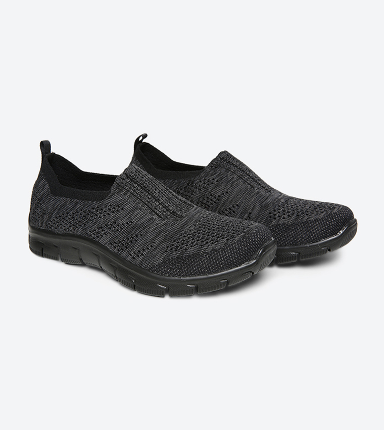 Buy Skechers Empire Inside Look Slip Ons Black In Black | 6thStreet Qatar