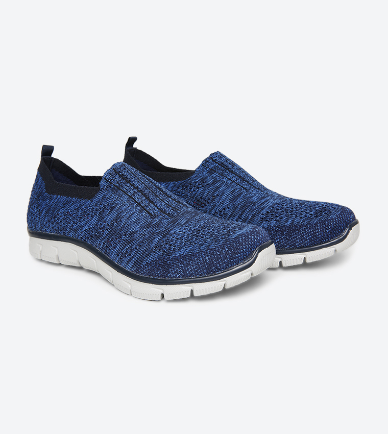 Buy Skechers Empire Inside Look Slip Ons Blue In Navy | 6thStreet Qatar