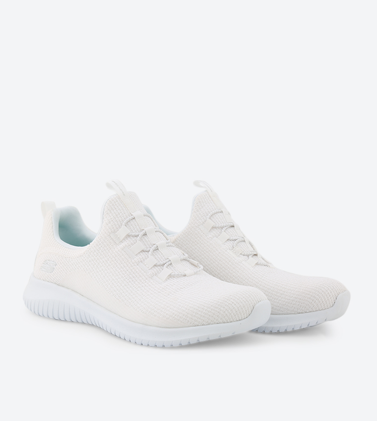 Buy Skechers Ultra Flex Slip Ons White In White | 6thStreet Qatar