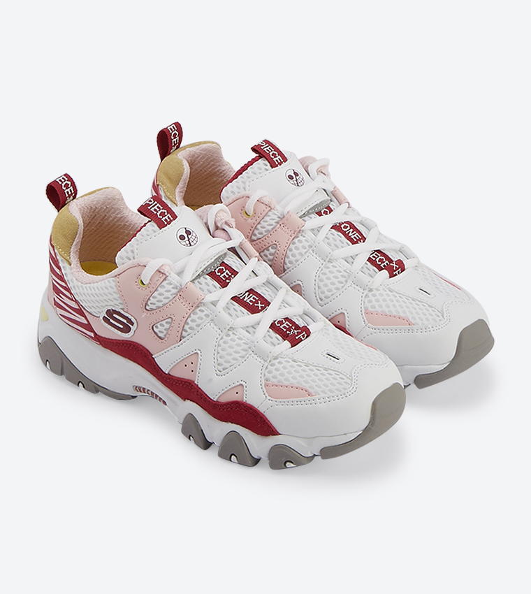 Buy Skechers D'Lites 2.0 Tidal Waves Padded Collar Lace Up Sneakers ...