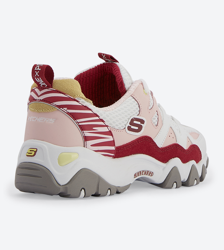 Buy Skechers D'Lites 2.0 Tidal Waves Padded Collar Lace Up Sneakers ...