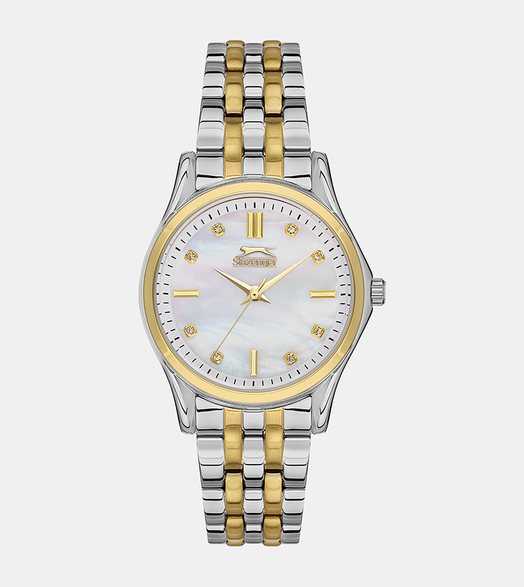 Buy Slazenger White Dial Dual Tone Watch In Multiple Colors | 6thStreet UAE