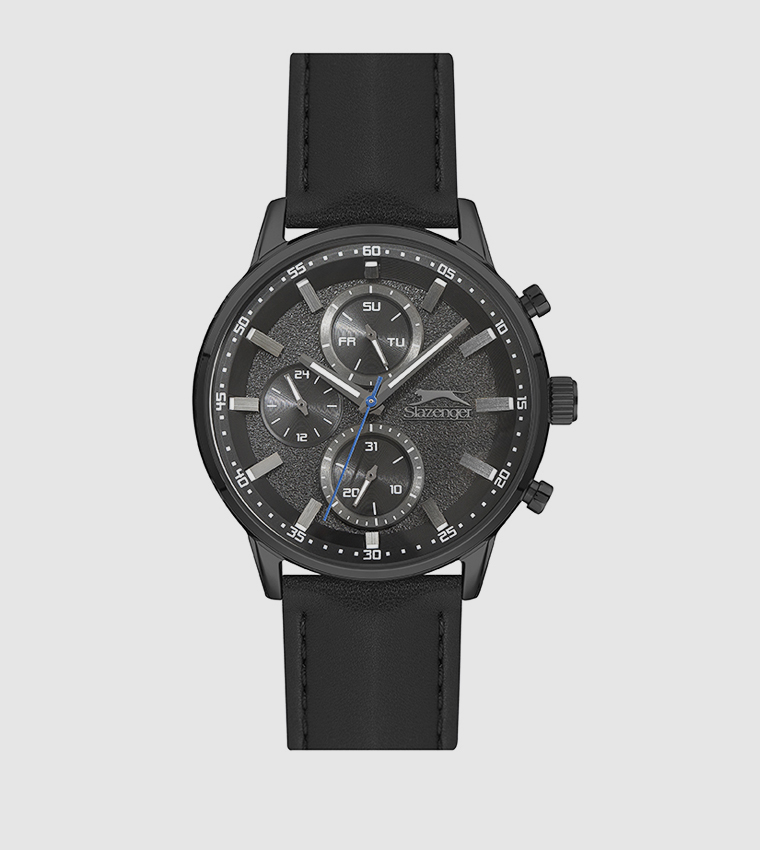 Buy Slazenger Multifunction Black Dial Analog Watch In Black ...