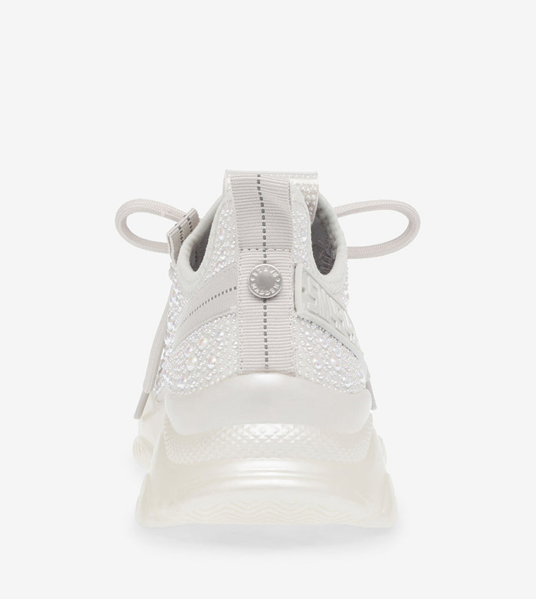 Buy Steve Madden MISTICA Embellished Low Top Sneakers In White ...