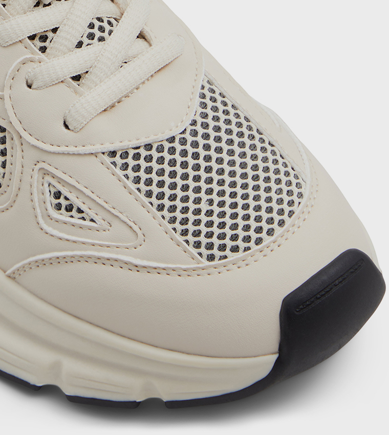 Buy Call It Spring SORAH Mesh Detail Lace Up Sneakers In Beige ...