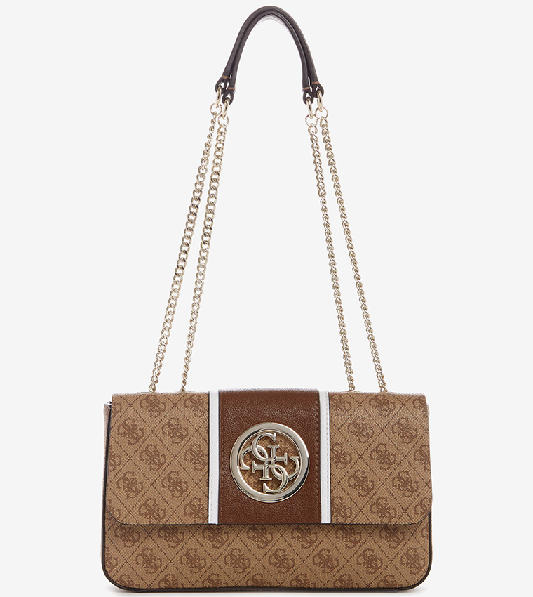 Buy Guess Open Road Convertible Flap Cross Body Bag Brown In Brown ...