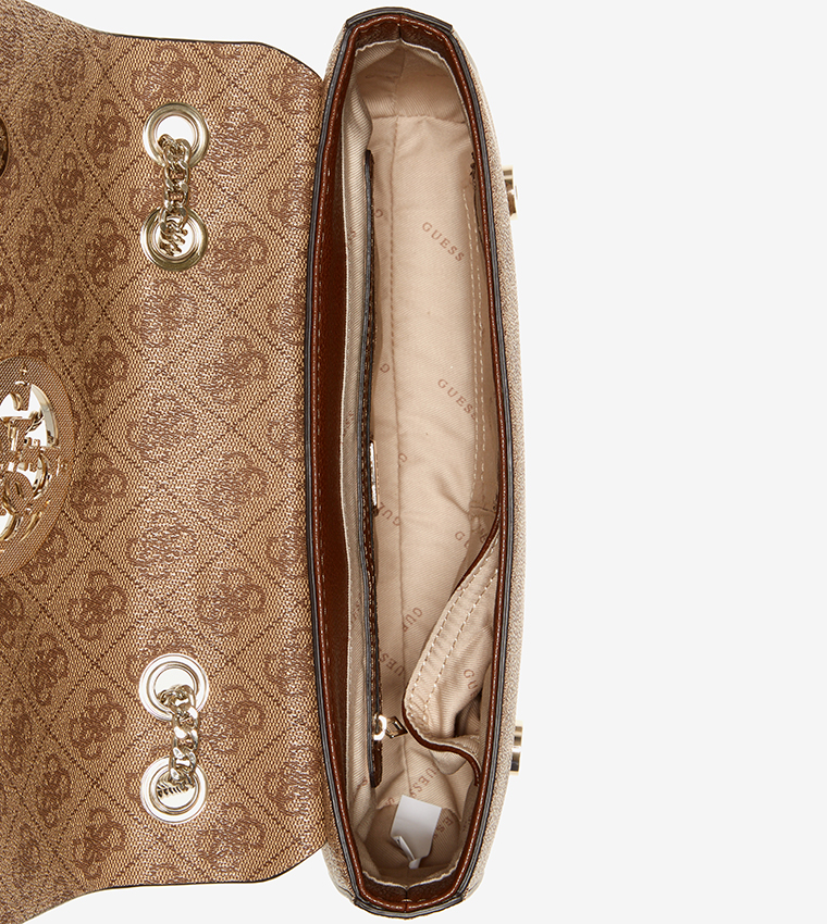 Buy Guess Open Road Convertible Flap Cross Body Bag Brown In Brown ...