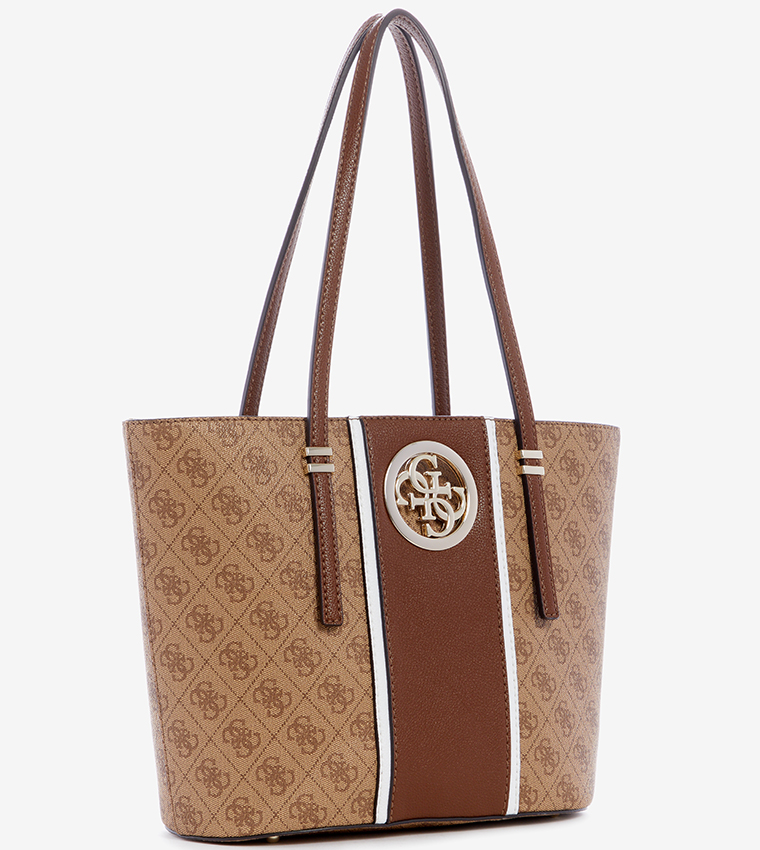 Buy Guess Open Road Small Tote Bag Brown In Brown | 6thStreet UAE
