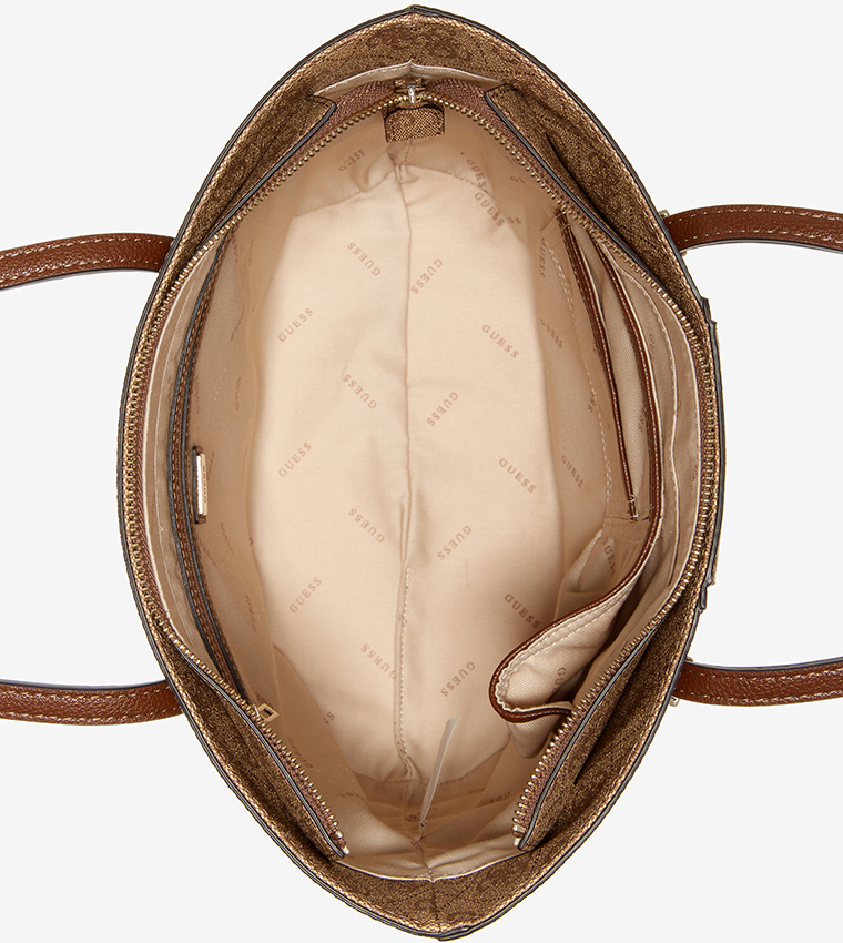 Buy Guess Open Road Small Tote Bag Brown In Brown | 6thStreet UAE