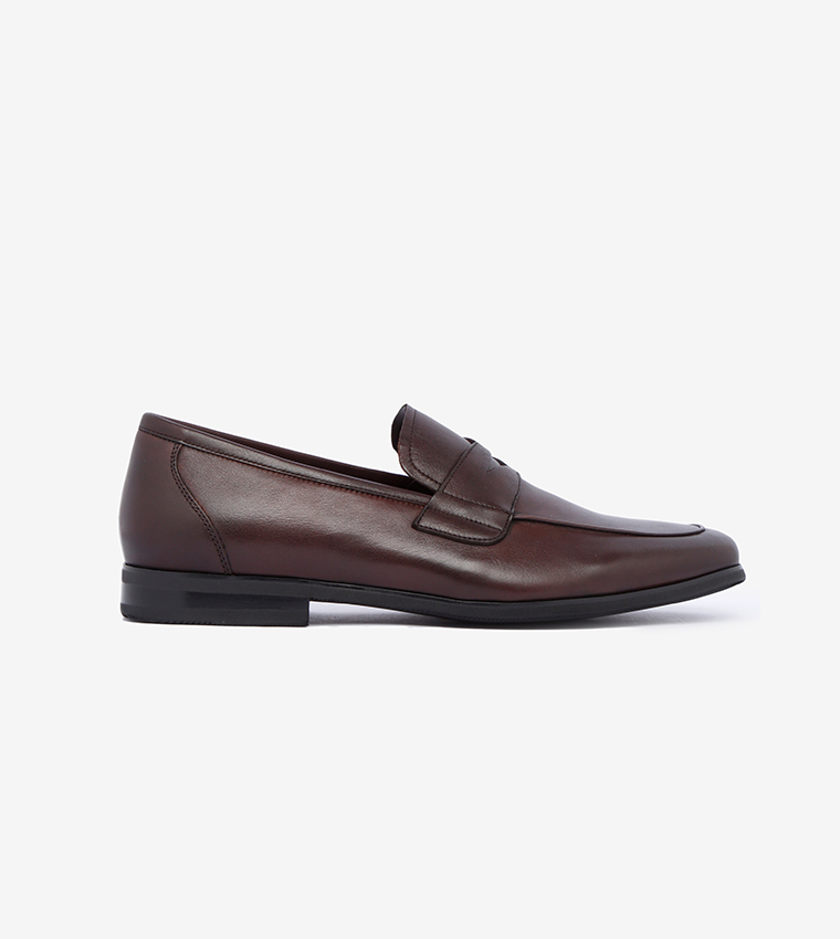 Buy Dune London Formal Classic Slip On Shoes Brown In Brown | 6thStreet ...