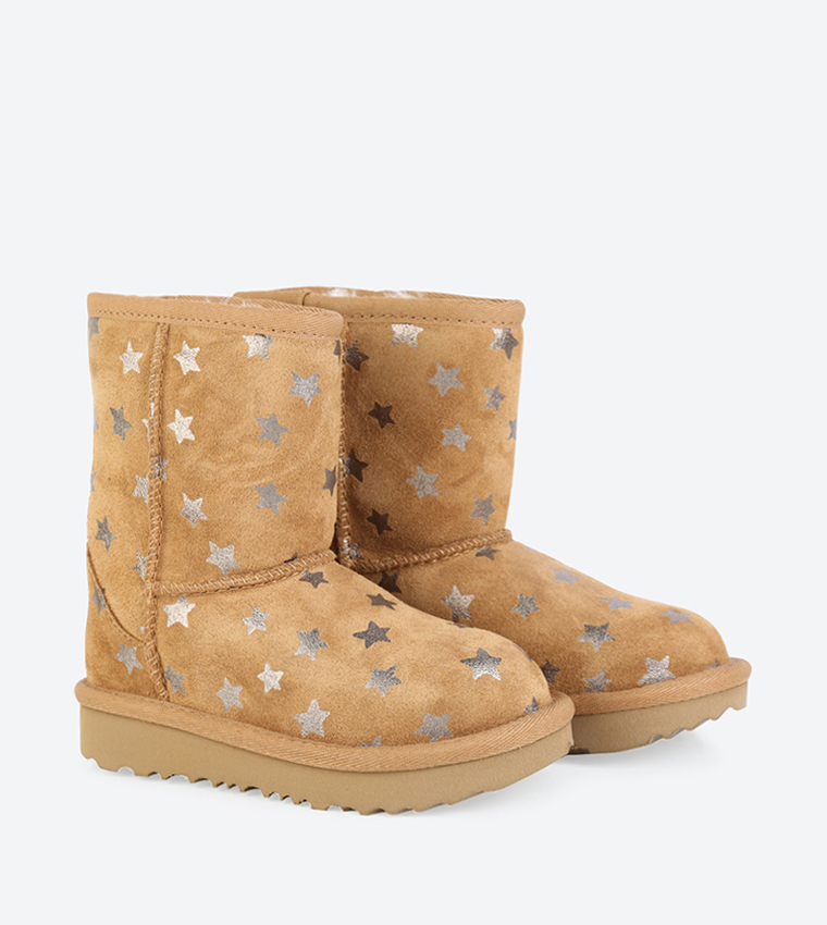 Buy Ugg Classic Short II Stars Boots Brown In Brown | 6thStreet Oman