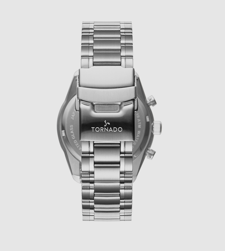 Buy Tornado Chronograph Turquoise Dial Analog Watch In Silver | 6thStreet Qatar