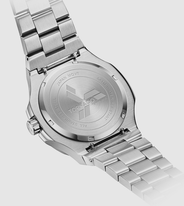 Buy Tornado Analog Round Blue Dial Watch In Silver | 6thStreet UAE