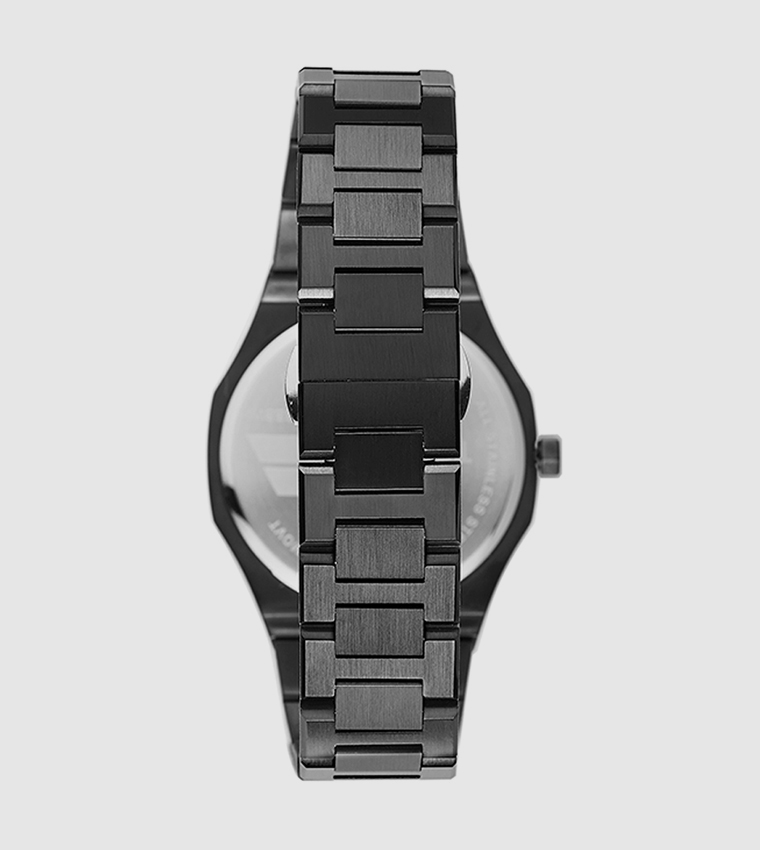 Buy Tornado Analog Round Blue Dial Watch In GUN METAL | 6thStreet Qatar