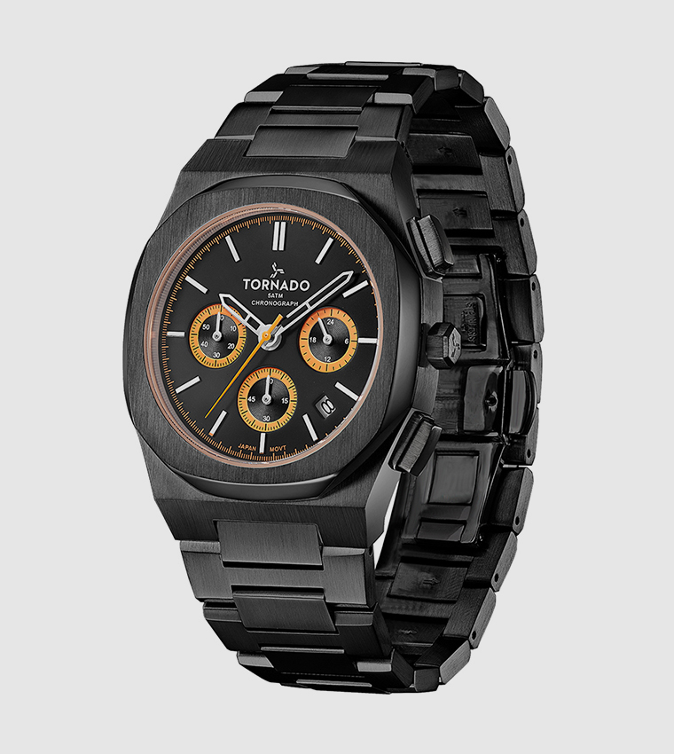 Buy Tornado Chronograph Round Dial Watch In Black | 6thStreet Qatar