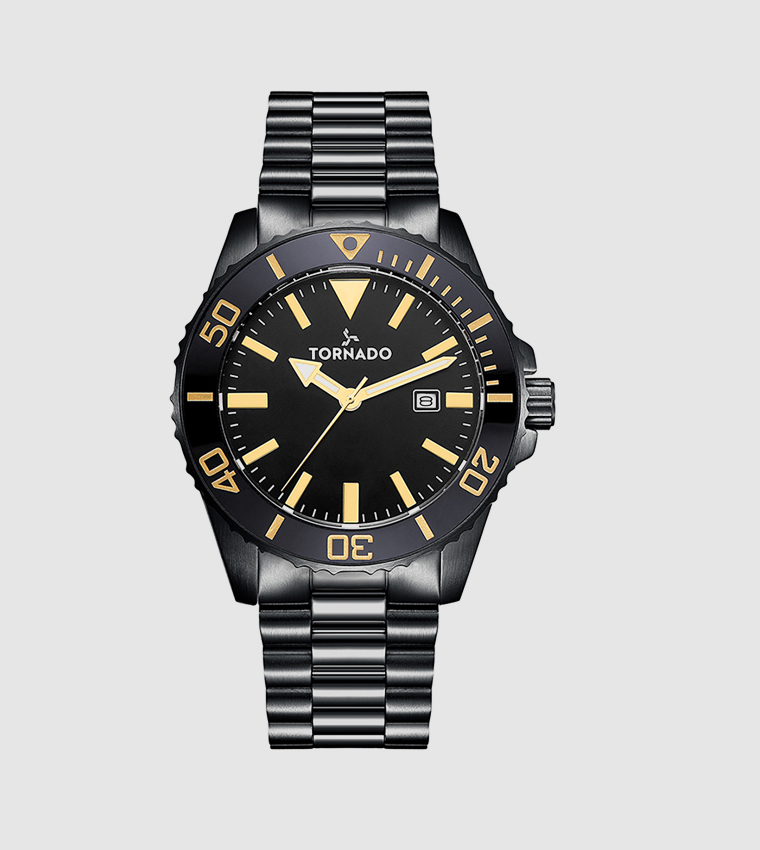 Buy Tornado Round Black Dial Analog Watch In Black | 6thStreet UAE