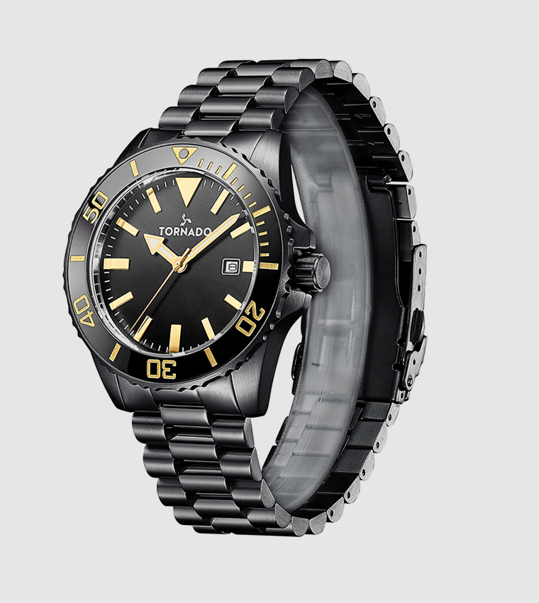 Buy Tornado Round Black Dial Analog Watch In Black | 6thStreet UAE
