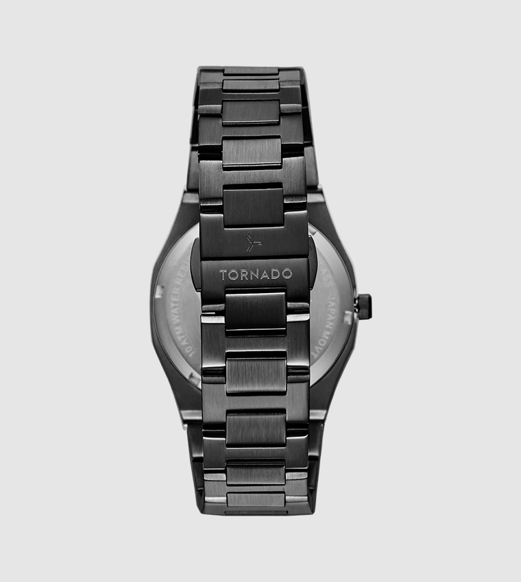 Buy Tornado LIMITED EDITION Engraved Stripes Dial Analog Watch In GUN ...