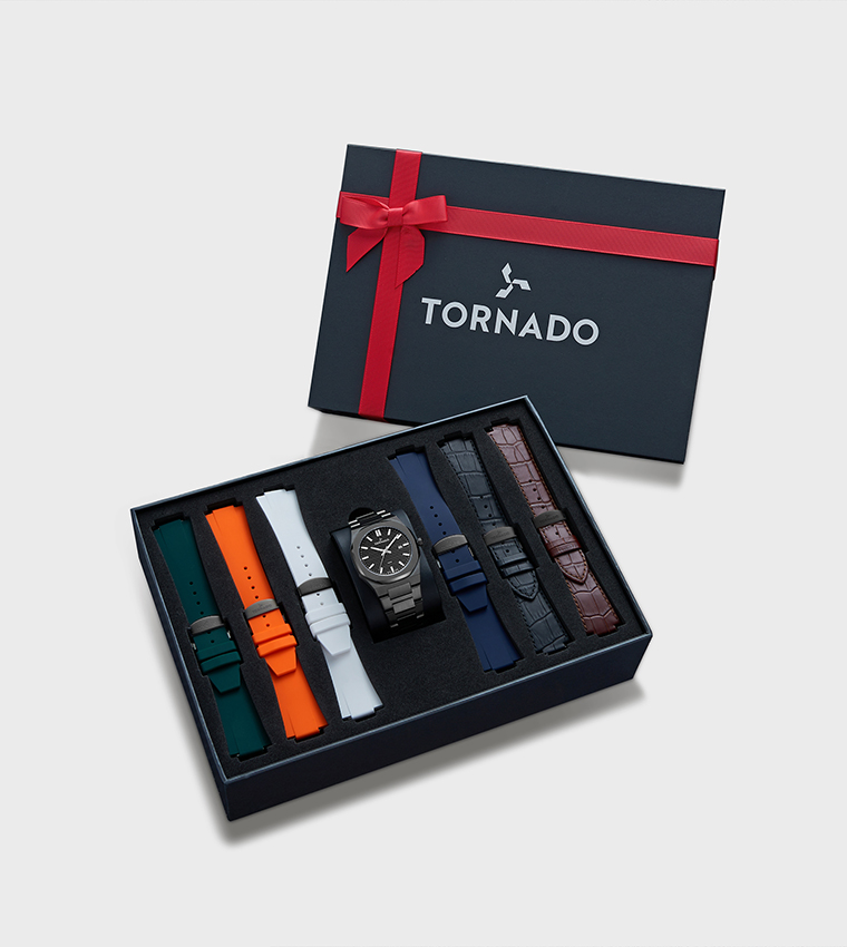 Buy Tornado LIMITED EDITION Engraved Stripes Dial Analog Watch In GUN ...
