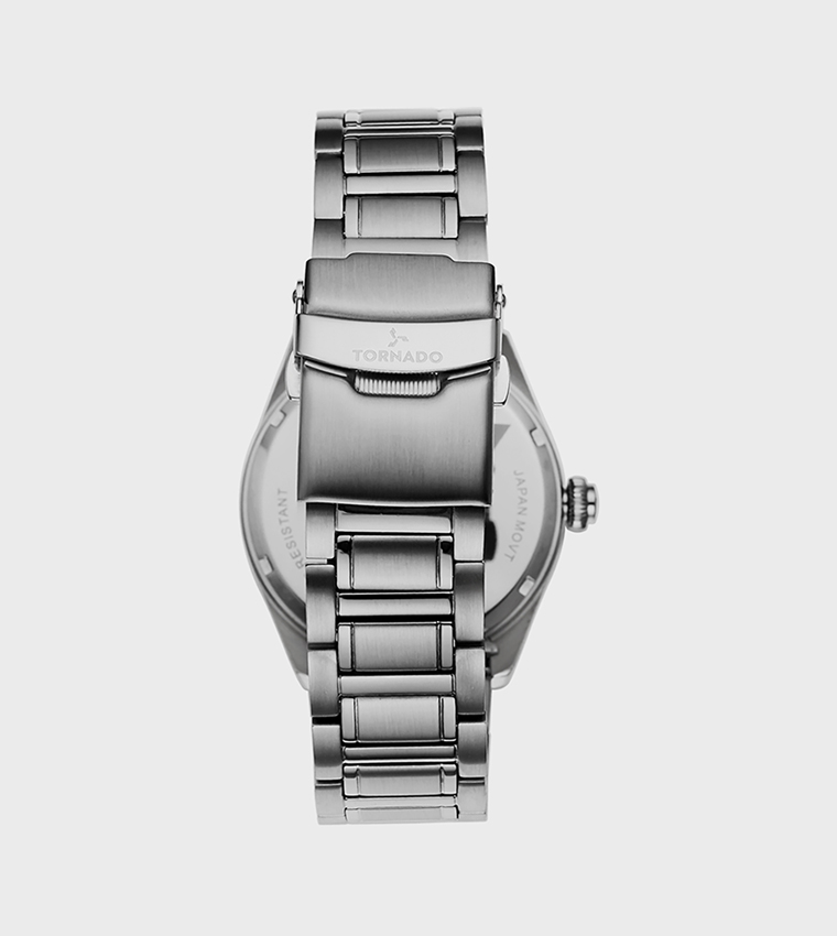 Buy Tornado Analog Round Blue Dial Watch In Silver | 6thStreet UAE