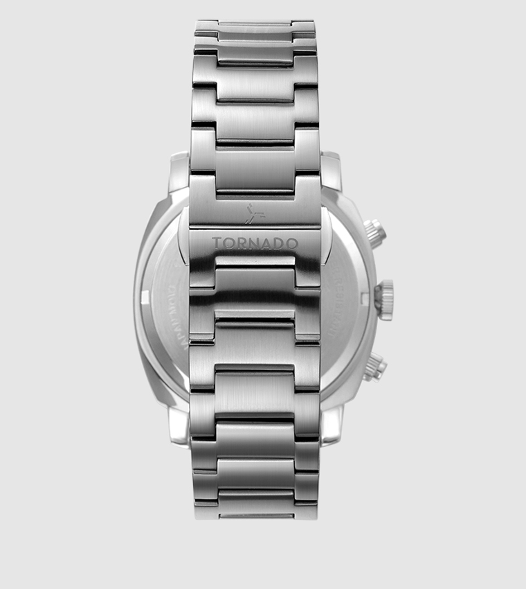 Buy Tornado Chronograph Blue Dial Analog Watch In Silver | 6thStreet UAE