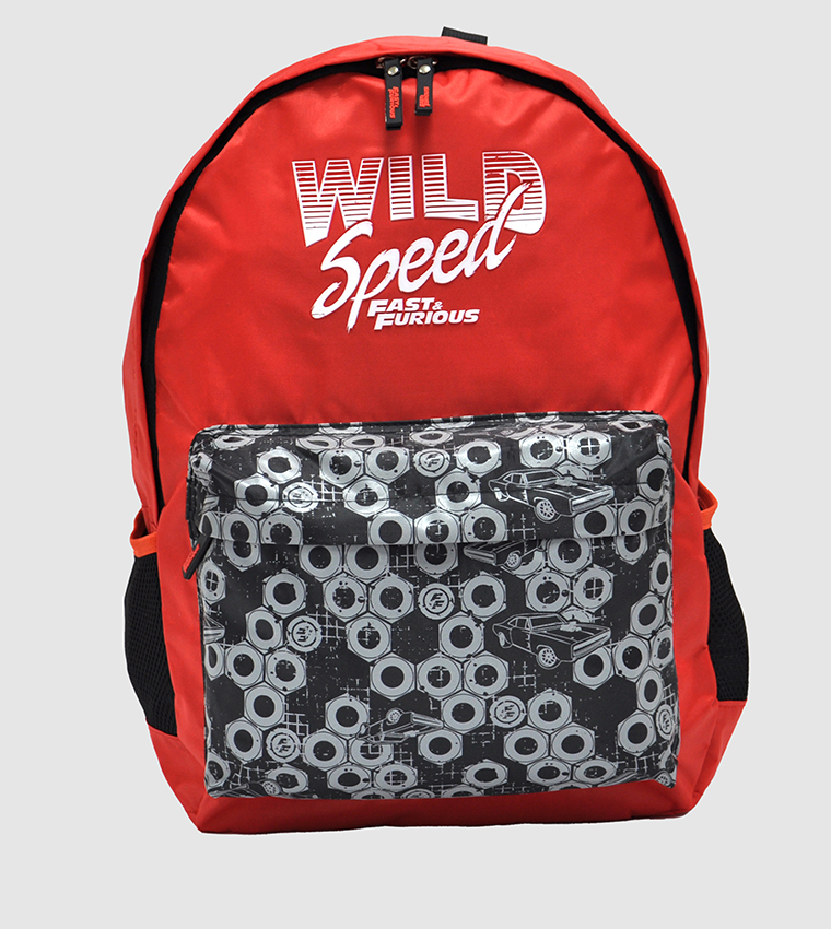 Buy Universal Fast & Furious Wild Speed Teens Backpack 16" In Red ...