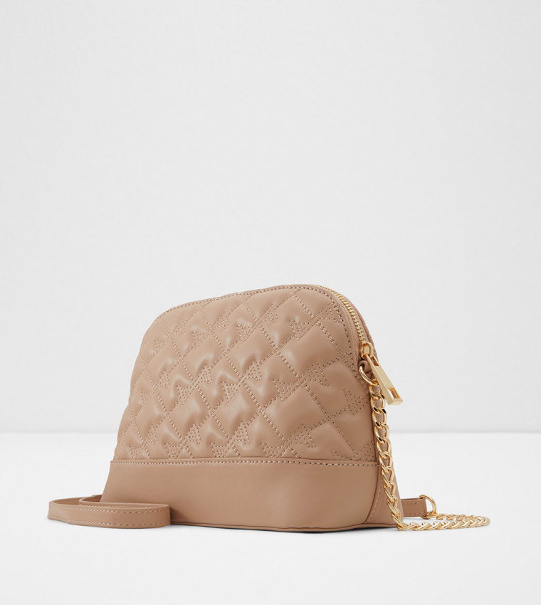 Buy Aldo TEASSSI Quilted Logo Detail Crossbody Bag In Beige | 6thstreet UAE