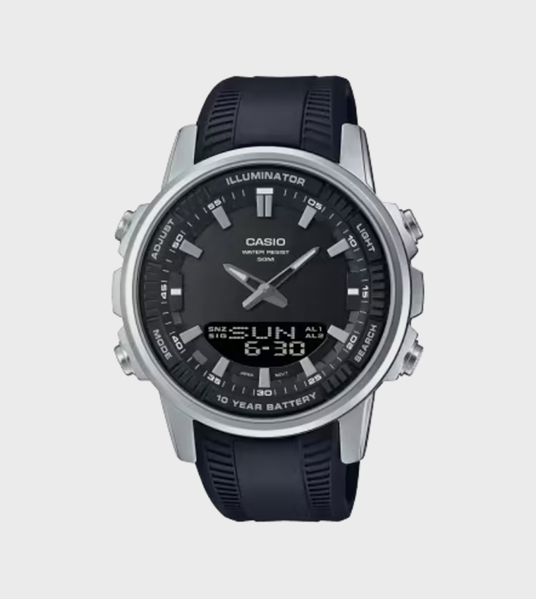 Buy Casio Black Dial Analog Watch In Black | 6thStreet Qatar