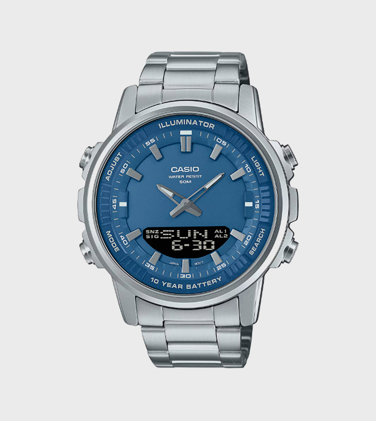 Buy Casio Blue Dial Analog Watch In Blue | 6thStreet Qatar