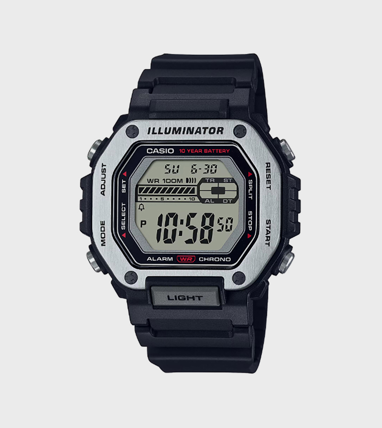 Buy Casio Black Dial Digital Watch In Black | 6thStreet Qatar