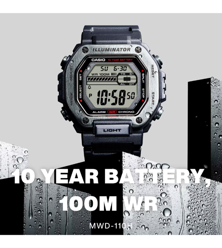 Buy Casio Black Dial Digital Watch In Black | 6thStreet Qatar