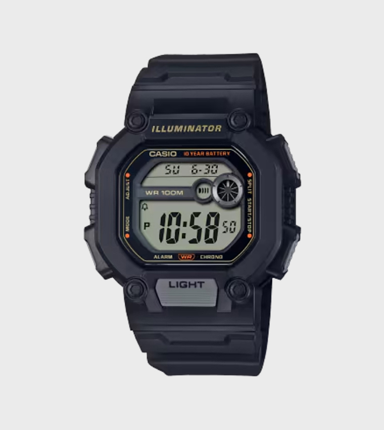 Buy Casio Black Dial Digital Watch In Black | 6thStreet Kuwait
