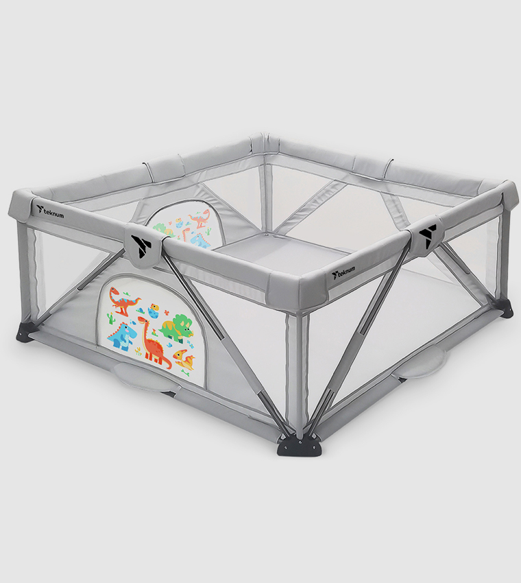 Buy Teknum One Minute Fold Unfold Playpen In Grey | 6thStreet UAE