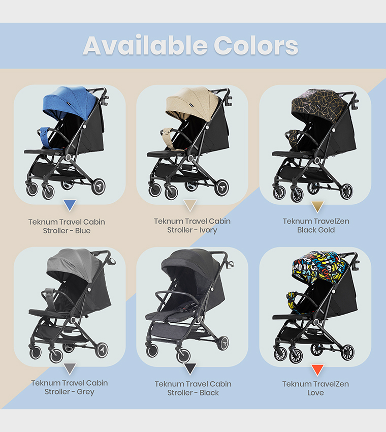 Buy Teknum TEKNUM TravelZen Stroller With Coffee Cup Holder Black Gold ...