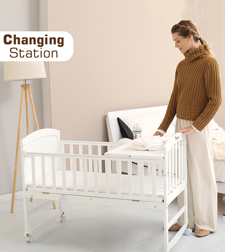 Buy Teknum TEKNUM 7 In 1 Convertible Kids Bed & Bedside Crib W ...