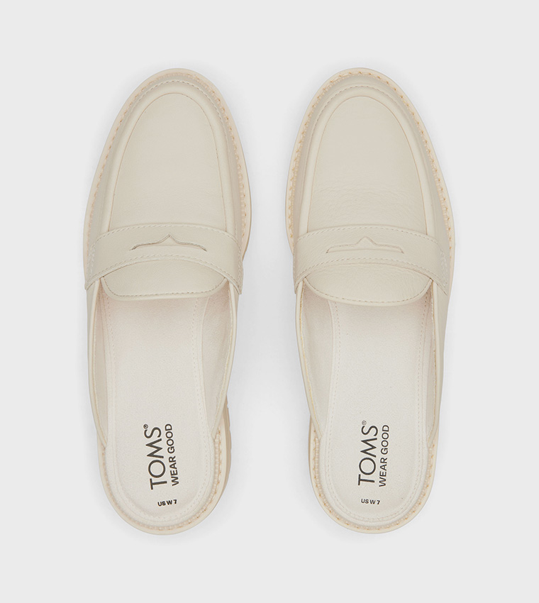 Buy Toms CARA Round Toe Loafer Mules In Beige | 6thStreet UAE