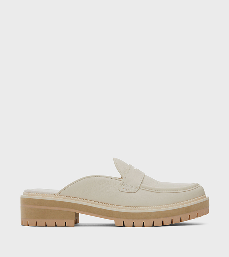 Buy Toms CARA Round Toe Loafer Mules In Beige | 6thStreet UAE
