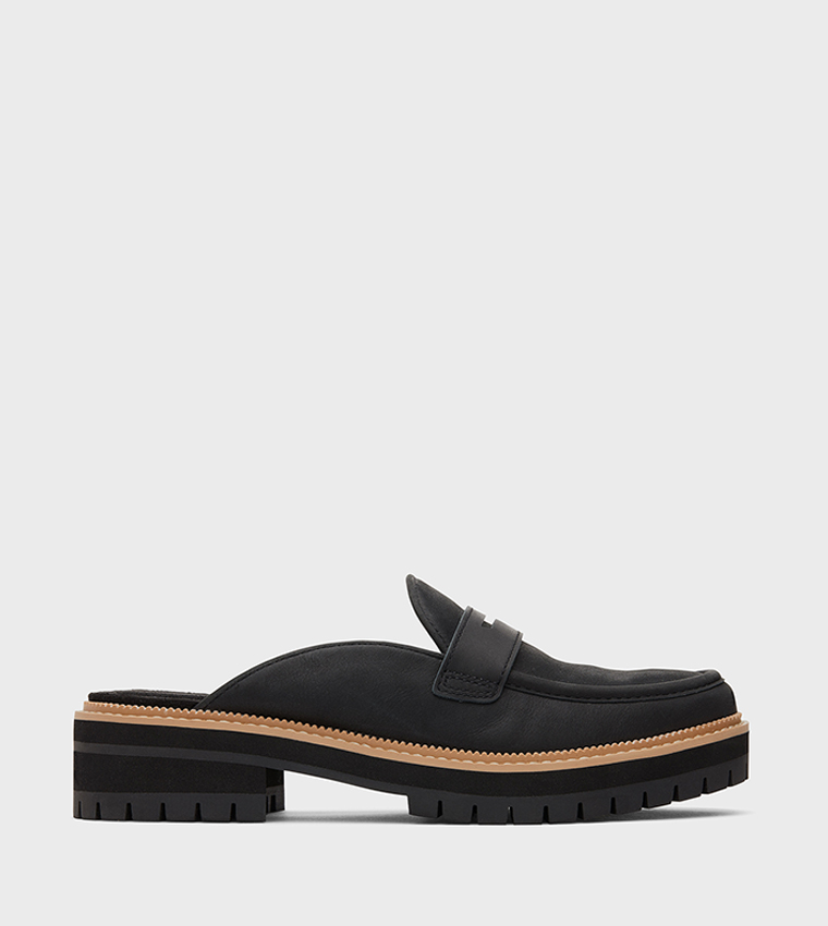 Buy Toms CARA Round Toe Loafer Mules In Black | 6thStreet UAE