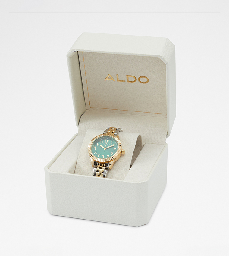 Buy Aldo Accessories VAMARA Dual Tone Stainless Steel Watch In Green ...