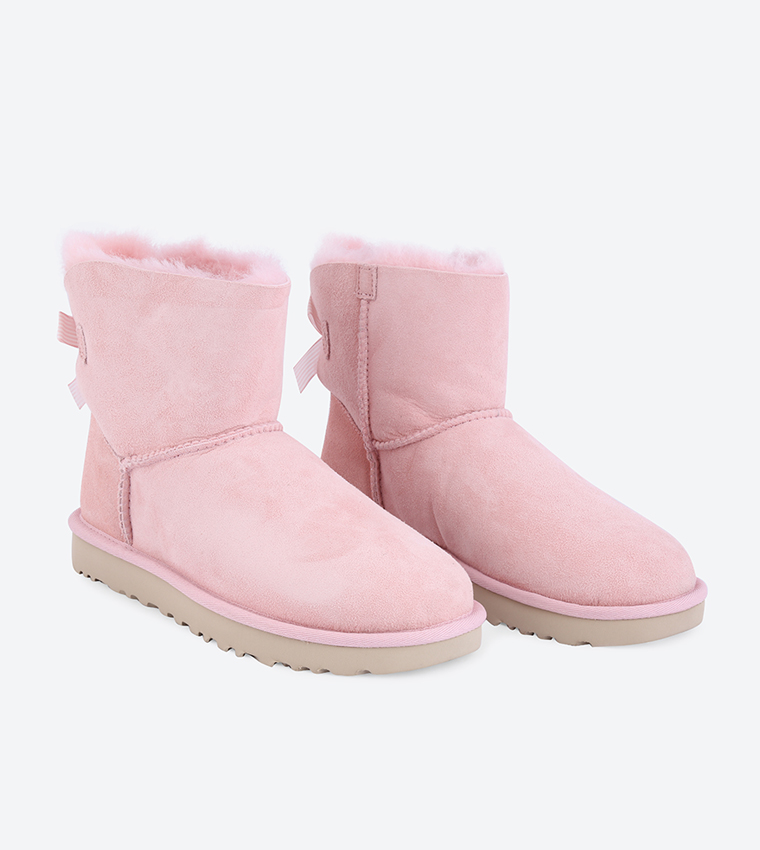 Buy Ugg Mini Bailey Bostripe Boots Pink In Pink | 6thStreet Kuwait