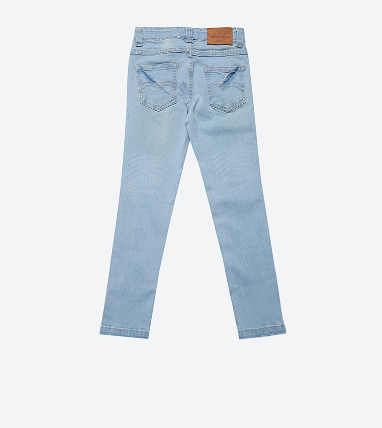 Buy Adams Kids 5 Pockets Casual Jeans Light Blue W17KBDNM01 In Blue ...