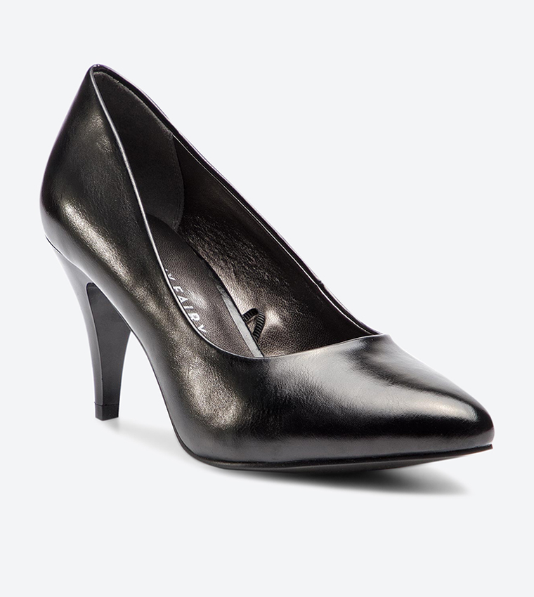 Buy Jenny Fairy @ CCC Almond Toe High Heel Pumps Silver In Black ...