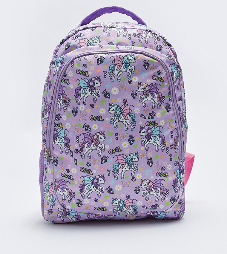 Buy LC Waikiki Girl's Unicorn Printed Backpack In Purple | 6thStreet Qatar