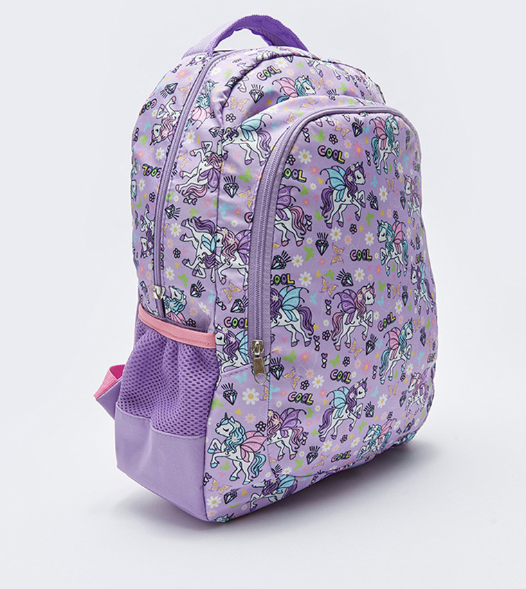 Buy LC Waikiki Girl's Unicorn Printed Backpack In Purple | 6thStreet Qatar