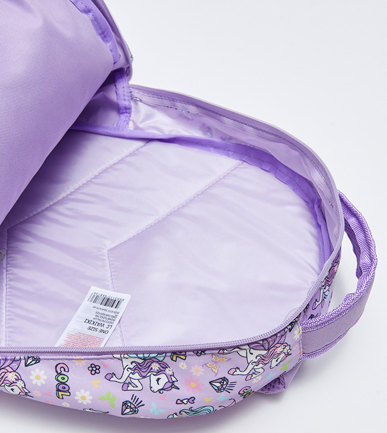 Buy LC Waikiki Girl's Unicorn Printed Backpack In Purple | 6thStreet Qatar