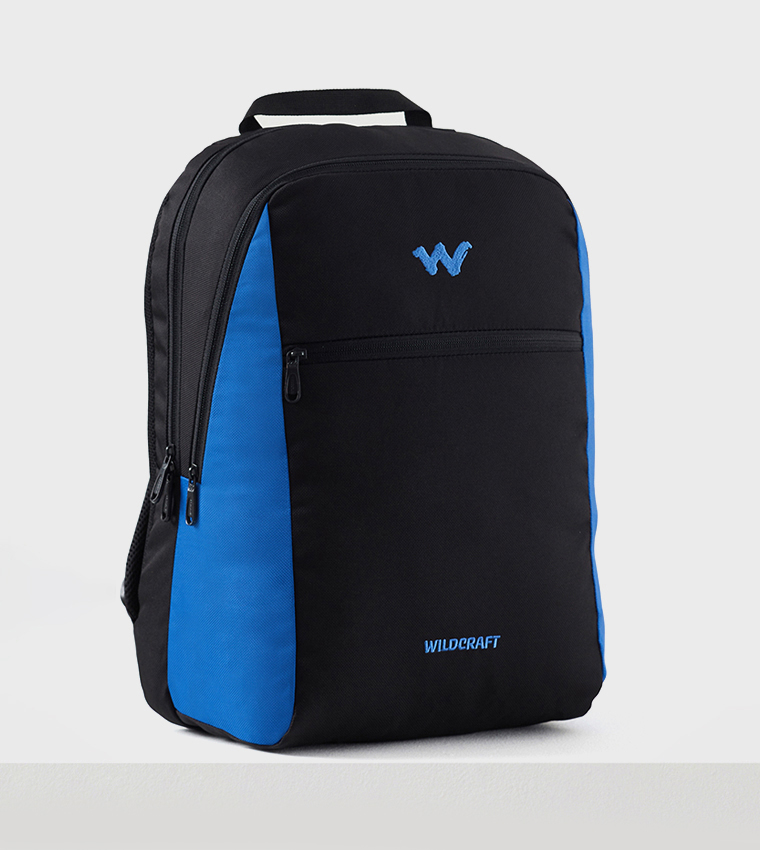 Buy Wildcraft SLEEK 2 Logo Detail Zip Around Laptop Backpack In Blue ...