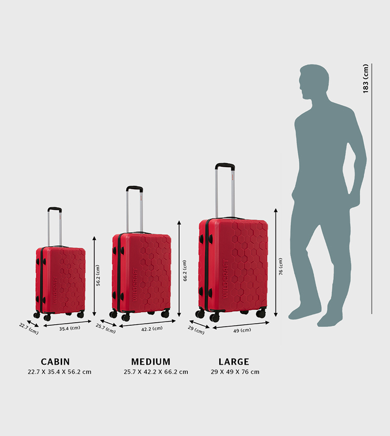 Buy Wildcraft PYXIS Hard Shell Trolley Bag, 68 Cm In Red | 6thStreet Qatar