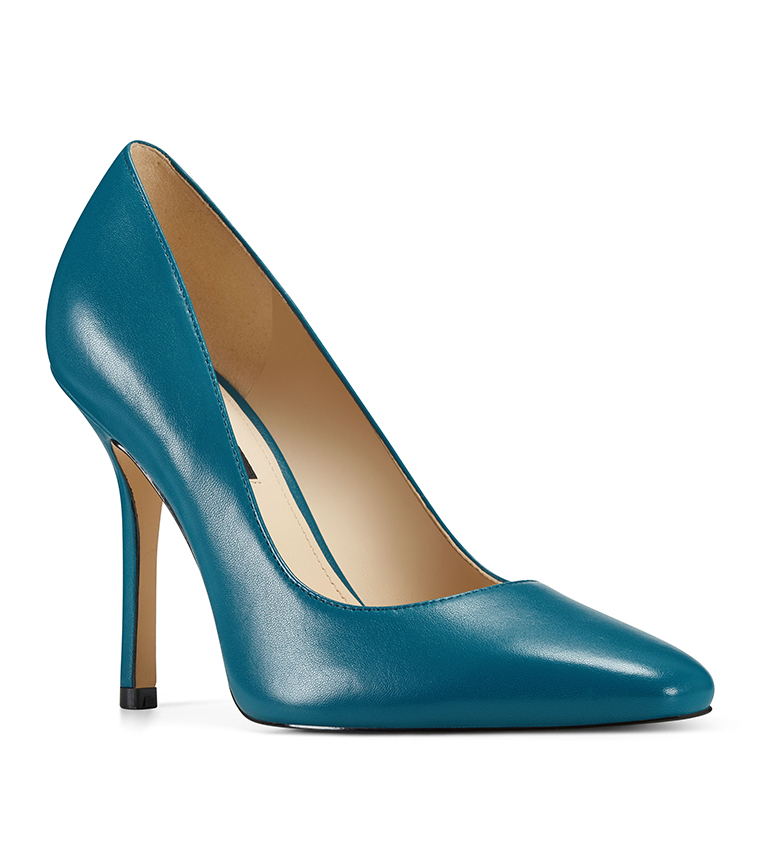 Buy Nine West Square Toe High Heel Pumps Blue In Blue | 6thStreet Oman