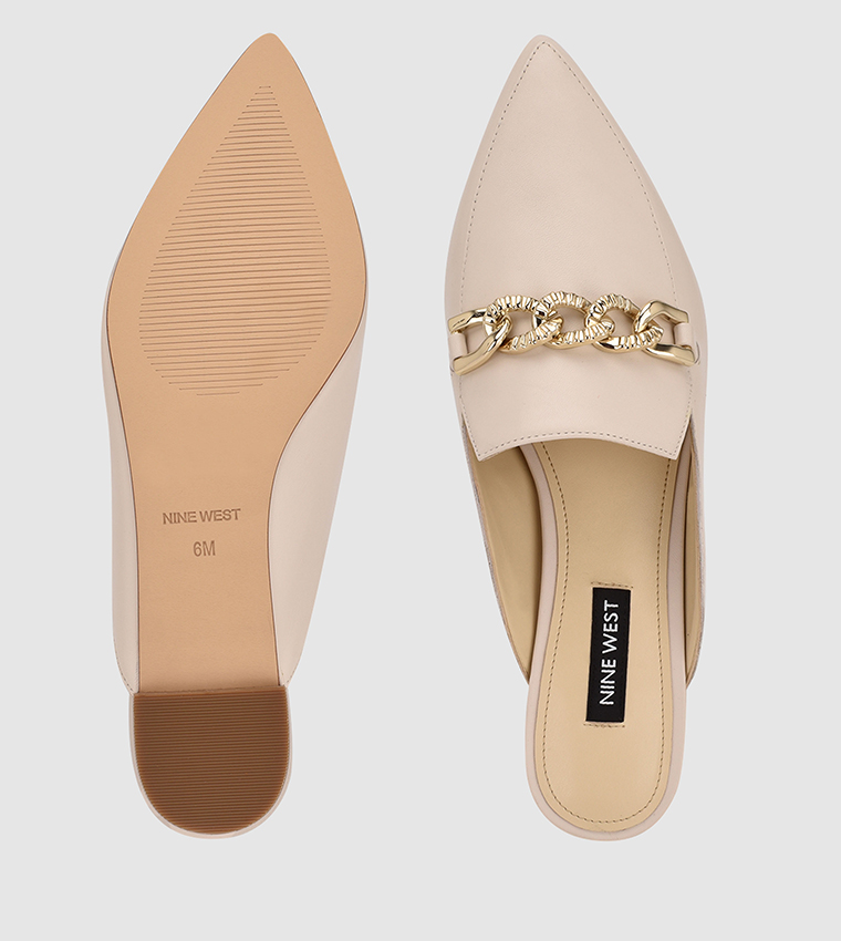 Buy Nine West AZUR Pointed Toe Mules In Ivory | 6thStreet UAE