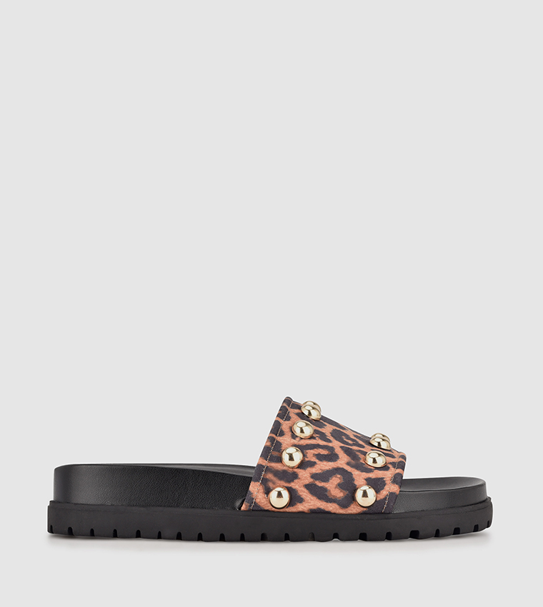 Buy Nine West Freely Studded Flat Slide Sandals In Multiple Colors ...